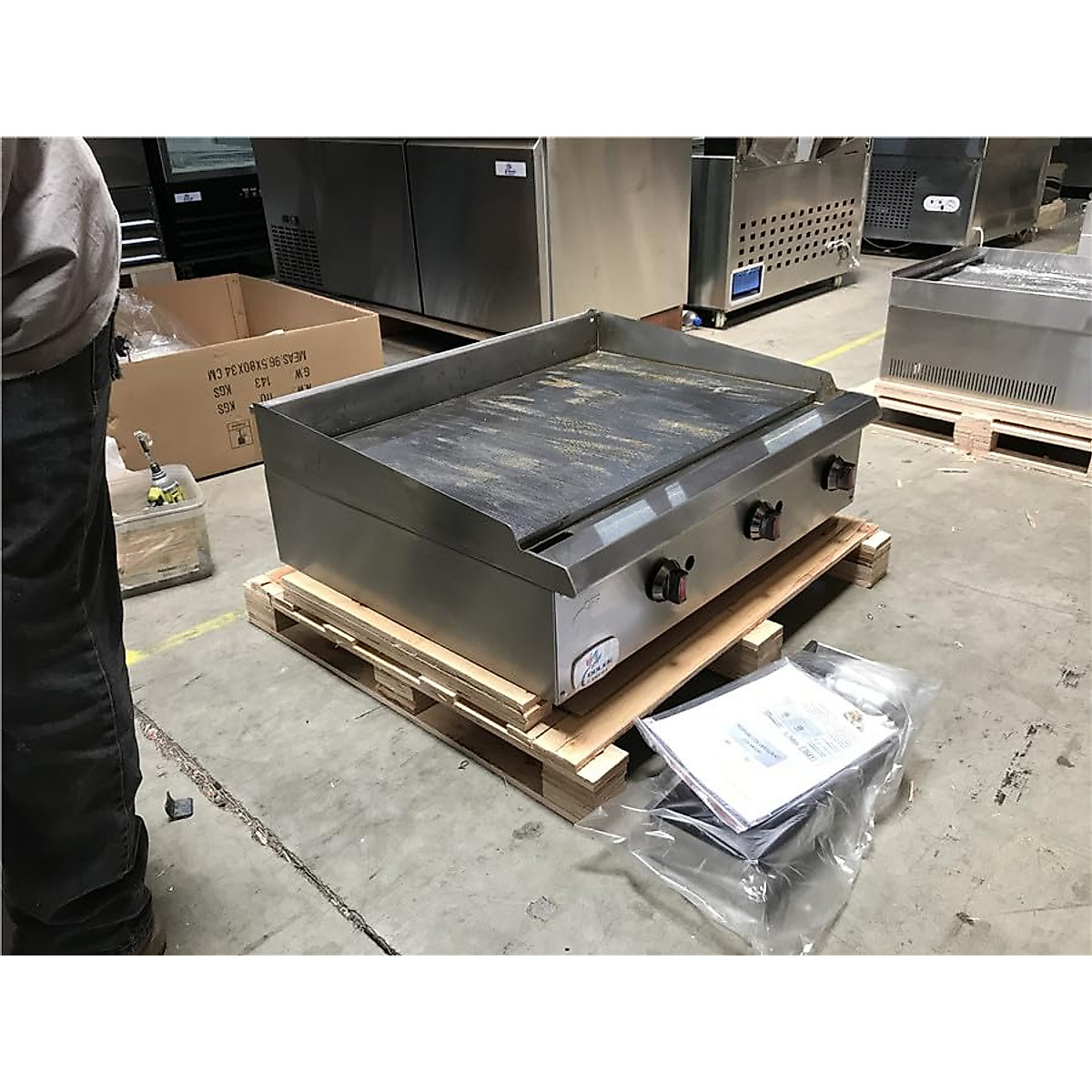 Commercial Griddle Manual 36" Countertop Natural Gas - 90000 BTU NSF CD-MG36