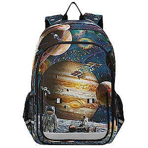 UMIRIKO Galaxy Space Planet Astronaut Kids Backpacks for Boys and Girls Elementary School Backpack Bookbag With Chest Strap 2021583
