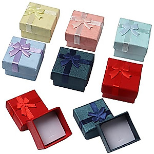 Ira Pollitt 30 PCS Gift Box Set Ring Small Ring Gift Box Sturdy Cardboard Cube Box for Ring Earring Jewelry Pendants, Necklaces for Christmas, Birthday, Anniversaries,Valentine’s Day(1.6 x 1.2 in)