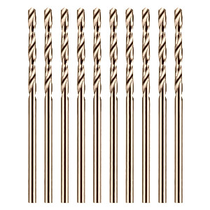 Cobalt Drill Bit Set, M35 Twist HSS Drill Bits Straight Shank, 2mm High Speed Steel Drill Bits for Drilling in Hard Metal, Stainless Steel, Cast Iron (2mm)