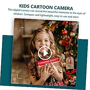 SOLUSTRE Kids Toys for Cartoon Portable Aniaml with Girls Shaped High-Resolution Gift Gifts Sticker Lovely Action W Easter Recorder Boys Camera Green Fox Lanyard Birthday Digital Kids Camera