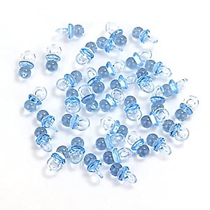 Small Blue Acrylic Baby Pacifier Baby Shower Favors - 144 Pieces