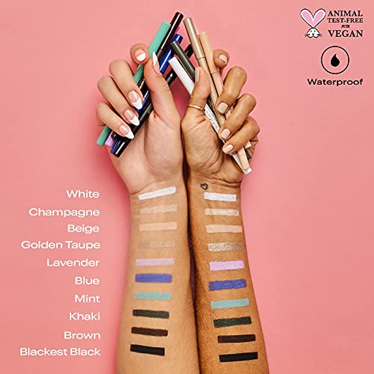 Annabelle Waterline Matte Kohl Eyeliner Pencil, Beige, Intense Colours, Matte Finish, Easy-To-Apply, Long-Lasting 10h, Waterproof, Transferproof, Cruelty-Free, 1.2 g
