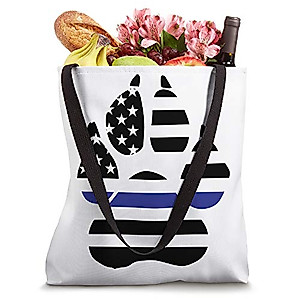K9 Flag Police Dog Thin Blue Line Gift Tote Bag