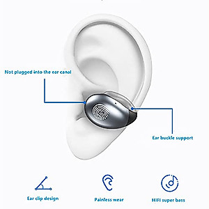 WPOW Open Ear Headphones,Sport Earbuds,Sport Headphones,Open Earbuds,Wireless Earbuds Mini for Cycling Driving, Open earplugs, Running Earbuds