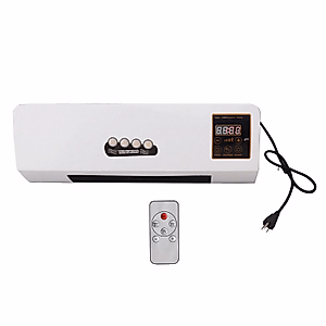 Wall Mounted Heate Mobile Small Wall Heater Natural Wind and Warm Air Blower Heating Machine Wide Angles Mobile Small Easy-Mount Heater Air Heater Use US Plug 110V 40-50℃