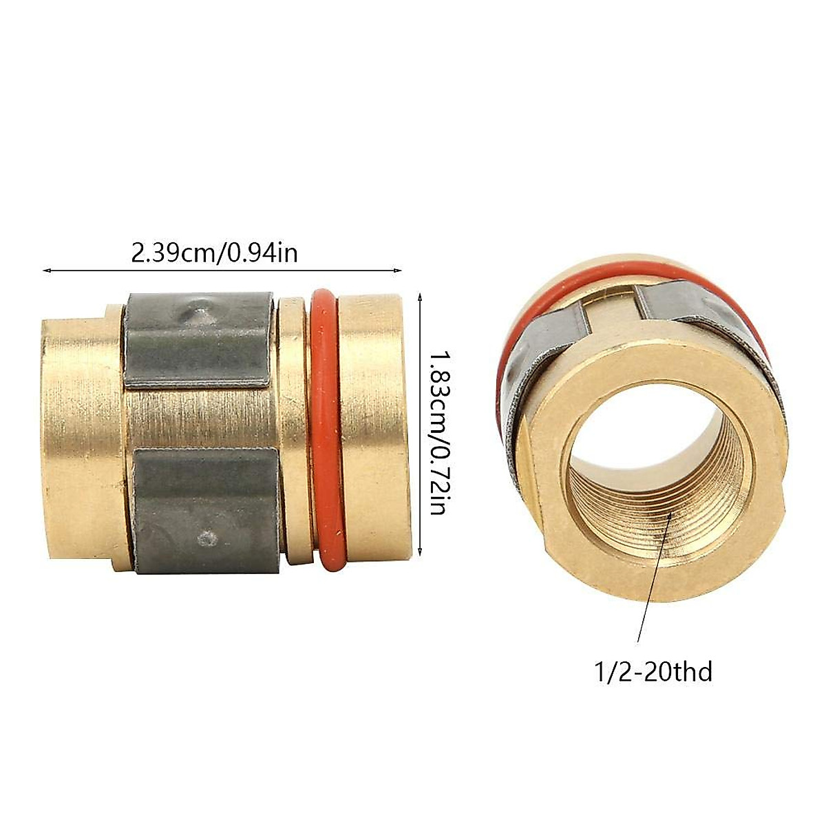 2pcs MIG Welding Gun, 169729 Nozzle Adapter, MIG Welding Gun Nozzle Adapter MIG Gun Nozzle Adapter Brass Nozzle Adapter for Miller M-25/M-40 Hobart MIG Gun