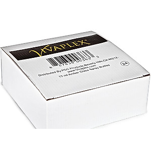 Vivaplex, 24, Amber, 15 ml (1/2 oz) Glass Bottles, with Black Fine Mist Sprayer's