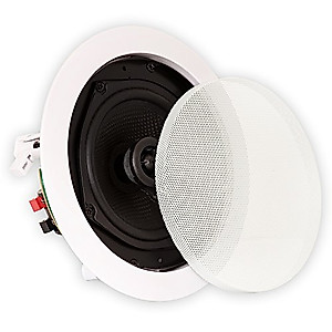Theater Solutions TS50C in Ceiling Speakers Surround Sound Home Theater Pair, White, 5.25-Inch