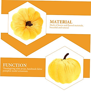 IMIKEYA 18 Pcs Fabric Pumpkin Ornament Decoration Harvest Fall Pumpkins Fake Foam Pumpkins Farmhouse Pumpkin Faux Harvest Pumpkins Fake Faux Pumpkin Table Decoration Flannel Halloween