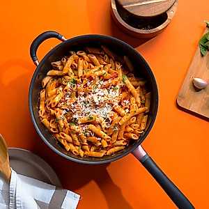 Meyer Accent Series Hard Anodized Nonstick Chef Pan with Helper Handle, 4.5 Quart, Matte Black