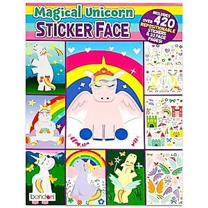 Bendon Magical Unicorn Sticker Face Book Rainbows Wands Arts & Crafts 420 Stickers 32 Unicorn Pages