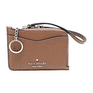 Kate Spade New York Leila Leather Card Holder Wristlet Warm Ginger