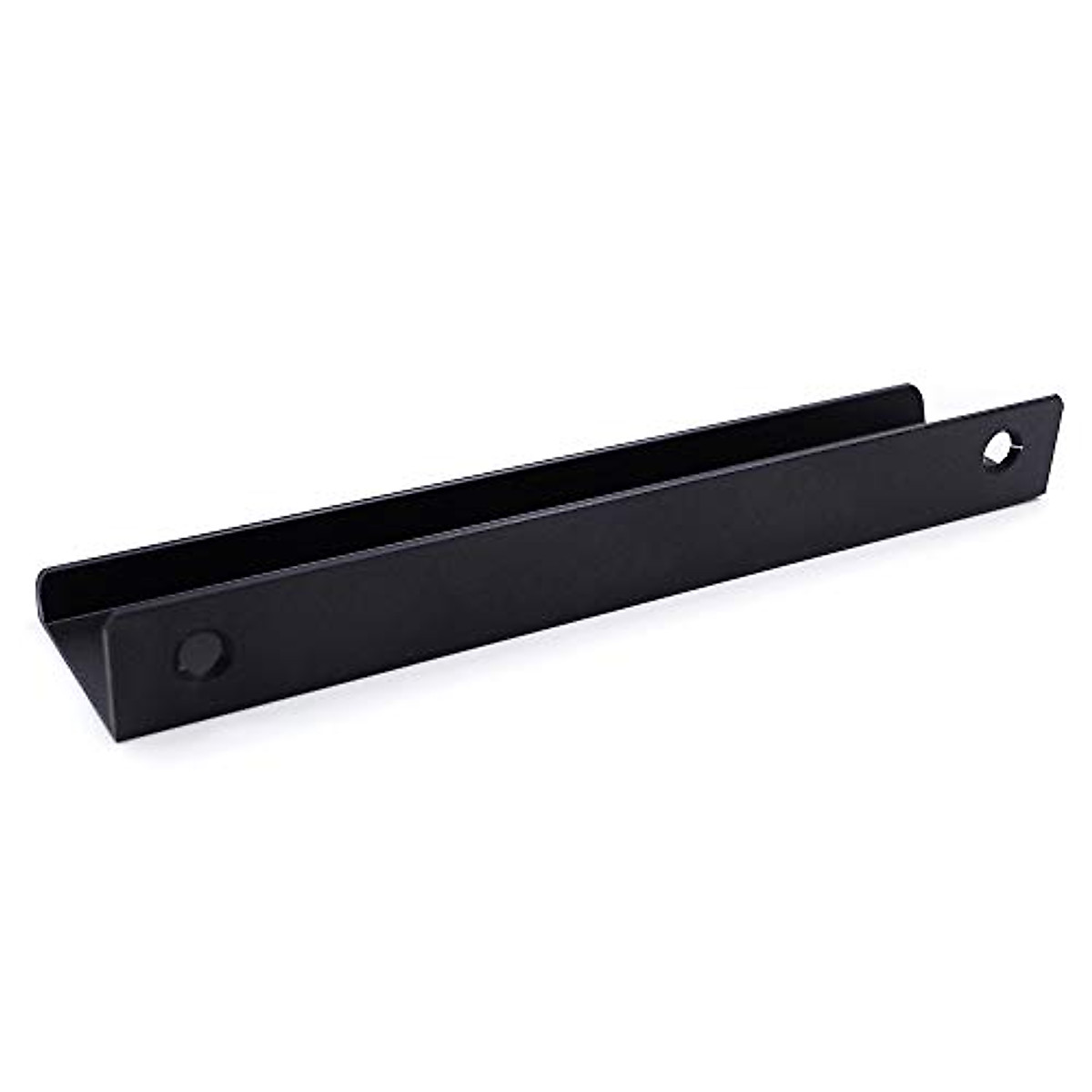 8-Pack Cabinets Drawers Edge Pulls - 6" Overall Length, Black, Concealed Tab Pulls for Kitchen Garage Cabinet Drawers, PW5018B128