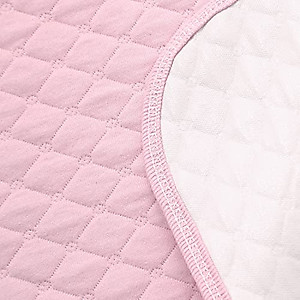 Pleasant Boulevard | Portable Waterproof Baby Changing Pad Liner, Washable Reusable Changing Table Cover Made with Breathable TPU, 27x13in (Pink, 3 Count)