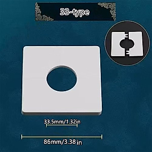 Wall Split Flange Plumbing Cover Plates, Square Shower Arm Flange Escutcheon Plate Wall Split Pipe Flange Cover Plate for Fixed Shower Head Faucet Standard 1.3 Inch Pipes (33mm/1.3in)