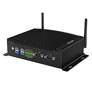 HISTTON Fanless PC Core i5-10210U, 32GB RAM 512GB SSD+1TB HDD, Mini Computer with 2 RS232/485 COM, Dual HD+DP 4K Triple Display, 2 LAN, 6 USB, GPIO, Wifi, BT4.2, Mini PC Windows 11 Pro, support Ubuntu