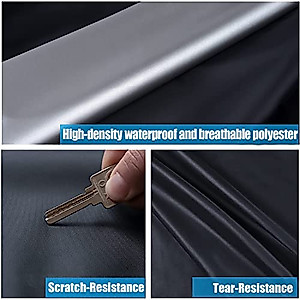 Grill Cover, Waterproof BBQ Grill Cover, 58 inch Rip-Proof and Anti-UV Barbecue Gas Grill Cover Compatible for Weber Char-Broil Nexgrill Grills and More