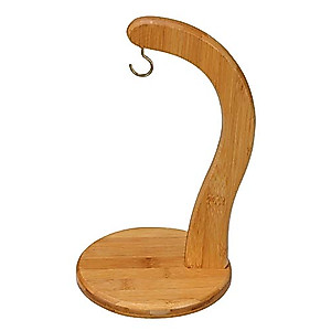 Cortesi Home BambooToni Natural Hanger with Hook to Keep Your Bananas Fresh Longer, 12", Brown