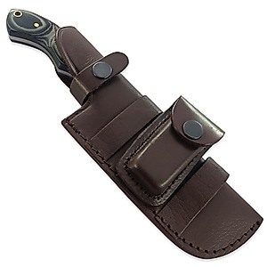 Heritage Knives Fixed Blade Hunting knife Tracker Custom Handmade Damascus Steel 10 Inches Tracker Knife - Perfect Grip Black Micarta Handle outdoor comping hunting