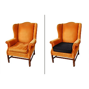 COMFORTANZA Large 20x20x5 Memory Foam Square Thick Non-Slip Chair Seat Cushion for Recliners, Armchairs, Couches - Floor Cushion - Sciatica, Tailbone Pain & Pressure Relief - Soft - Black