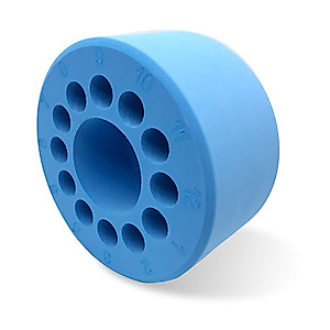 ULAB -1℃(-33.8℉) Cell Freezing Container for 2ml Cryogenic Vials, 12 Places, Cross-Linked Polyethylene Foam with a Solid State Core, UCP1003