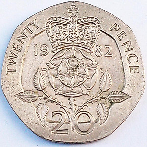 Coin Collection Commemorative Coin [Airfare] Old Currency British 20 Pence Polygonal Coin Elizabeth II
