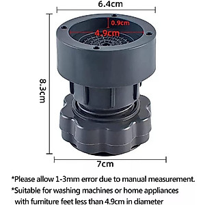 4 Pcs Adjustable Height Washing Machine Support, 2023 New Anti Vibration Pads Non-Slip Heighten Shock and Noise Cancelling Mat for Washer and Dryer Machine Support (Style-A (4 PCS))