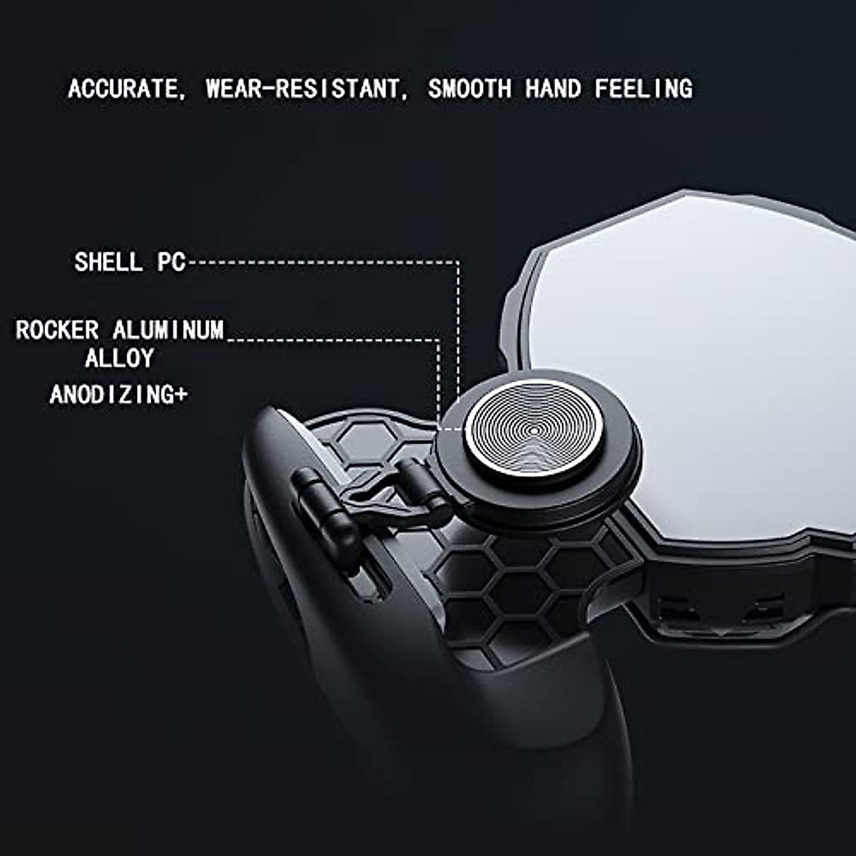 Mobile Cooling Controller, Phone Gaming Grip with Cooling Fan and Mobile Phone Holder, Maximum Stretchable Length 17.3CM, for YouTube, Tiktok Live Streaming, Vlog, Mobile Gaming