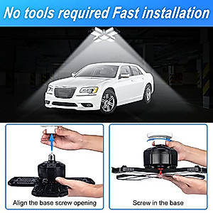 LED Garage Lights, 180W 18000 LM Deformable LED Garage Ceiling Lights with 12 Adjustable Panels, E26 E27 LED Shop Lights for Garage, Basement, Barn, Workshop, 6500K LED Bay Light