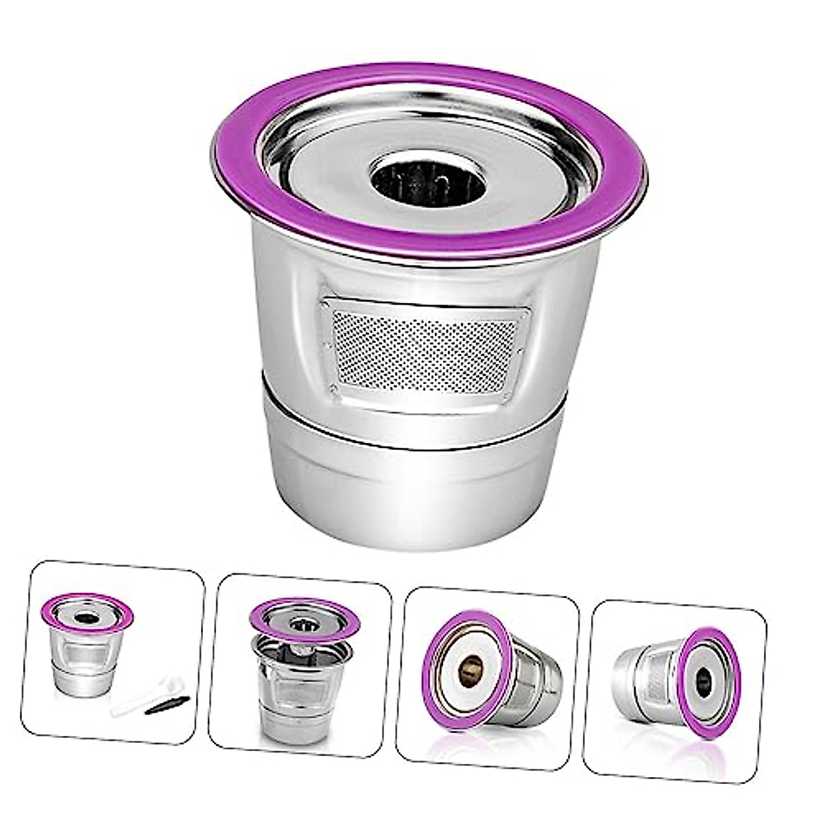 Homoyoyo Coffee Capsule Cup Espresso Coffee Tea Strainer Coffee Accessory Coffee Concentrate Coffee Machine Accessories Coffee Espresso Coffee Supply Filter Coffee Drainer Stainless Steel