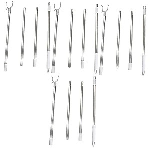 Cabilock 4pcs Clo Metal Fork Utility Cm Pole Balcony Hooks Tool Reaching Garment Ceiling Outdoor High Drying with Reach Rack Clothing Clothesline Steel Hanger Prop Pull Wardrobe Poles