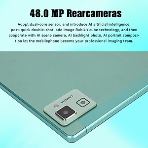 Yunir 10.1 Inch Tablet, 6GB RAM 128GB ROM, Octa Core CPU, Dual Camera, 5G WiFi, 4G LTE, Tablet with Case Keyboard, 100‑240V Compatible (US Plug)