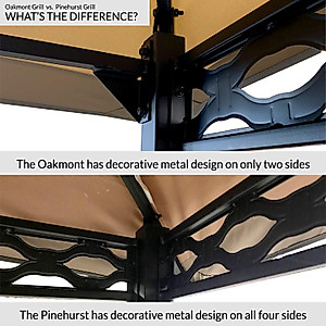 Garden Winds Replacement Canopy for The Pinehurst Grill Gazebo - Riplock 350 - Beige