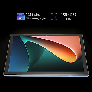DAUERHAFT HD Tablet, 5GWIFI 100‑240V Dual Speakers Tablet PC 8GB RAM 256GB ROM Octa Core Processor for Android 12.0 for Entertainment for Work (US Plug)
