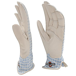 StoneBreaker Gloves Gardener Women's Gardening Glove, Large, Light Blue