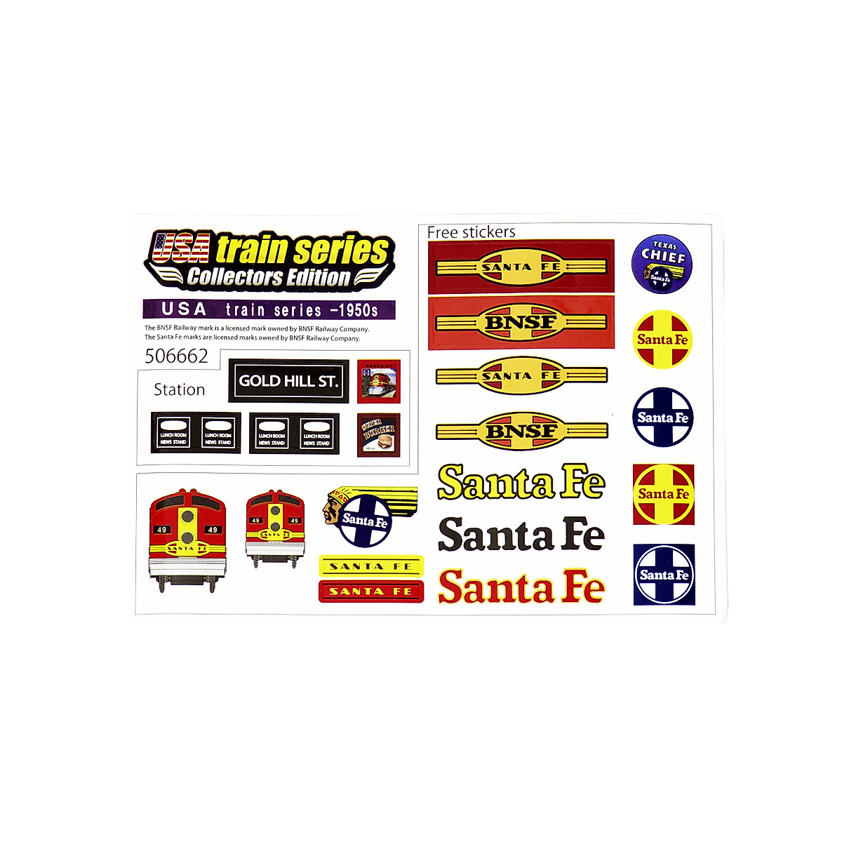 LEC USA 1950 Santa Fe Super Chief F7 EMD Battery Operated Train Set