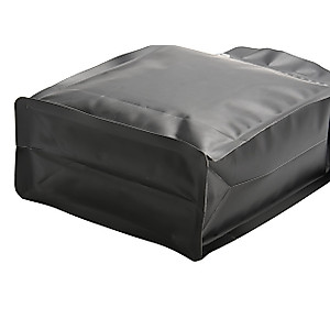 50 Pack Coffee Bags with Aluminum Foil and Degassing Valve, Resealable High Barrier Storage Bags, Odor-Proof for Coffee Beans, Stand Up Coffee Pouch, Flat Bottom (Medium-12OZ, Black)