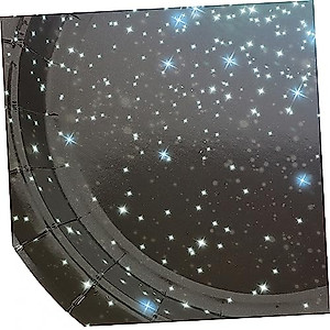 jojofuny 24 Set Space Tablecloth Kids Dinnerware Disposable Paper Plates Party Paper Plate Outer Space Party Decorations Star Plates Fork Paper Tray Tableware Tissue Blue Props Child Abs