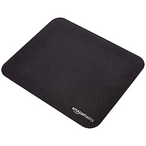 Amazon Basics Gaming Computer Mouse Pad -Cloth with rubberized base, Black