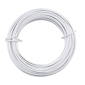 KINGLAKE GARDEN Flexible Soft Wire Ties,2.0 MM 65.6 Feet Twist Garden Ties,Heavy Duty Reusable Plant Twist Ties for Support Plants,Office Organization and Home (White)