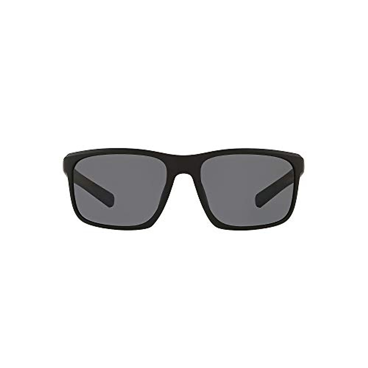 Native Eyewear Wells Polarized Rectangular Sunglasses, Matte Black Crystal/Gray, 58 mm