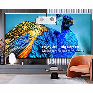 Projector for iPhone, ARTSEA 15000L 4K HD Projector Native 1080P 5G WiFi 2023 Upgrade Indoor Outdoor Video Projector with 100Inch Projection Screen, Movie Home Projector for TV Stick/PS4/Android/iOS