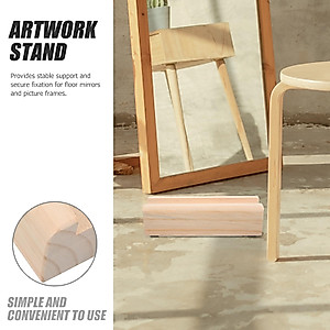 Uonlytech Artwork Holder Wood Full Length Mirror Stand Full Length Mirror Holder Rack Artwork Display Support Wood Display Stand Display Rack Artwork Rack Stands for Display Wooden Art Mount