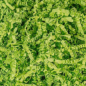 MagicWater Supply Crinkle Cut Paper Shred Filler (2 LB) for Gift Wrapping & Basket Filling - Lime Green