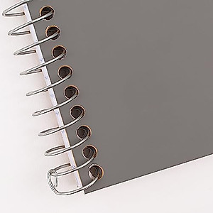 Five Star Small Spiral Notebook, 2 Subject, College Ruled Paper, 9-1/2" x 6", 100 Sheets, Gray (840004AA3)