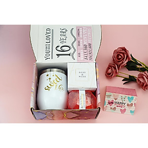 Carselage 16th Birthday Gifts for Girls, Unique Sweet 16 Birthday Gift Ideas, Happy 16 Year Old Birthday Decorations Gifts for Teenager Girls, Younger Sister, Daughters, Granddaughters