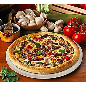 GGC 14 inch Pizza Stone for Ovens, Baking Stone for Grill and BBQ to Cook Perfect Crispy Crust Pizza, Bread and Cookies at Home, Garden and Outdoor, Distributes Heat Evenly Round Pizza Baking Stones