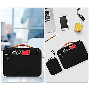 JETech Laptop Sleeve for 13.3-Inch MacBook Air/Pro, 14-Inch MacBook Pro 2021 M1, 13-13.6 Inch Notebook, Waterproof Carrying Case with Small Bag (Black)
