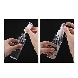 FALOME 5pcs Clear Empty Spray Bottles Refillable Cosmetic Containers for Cleaning Products for Travel